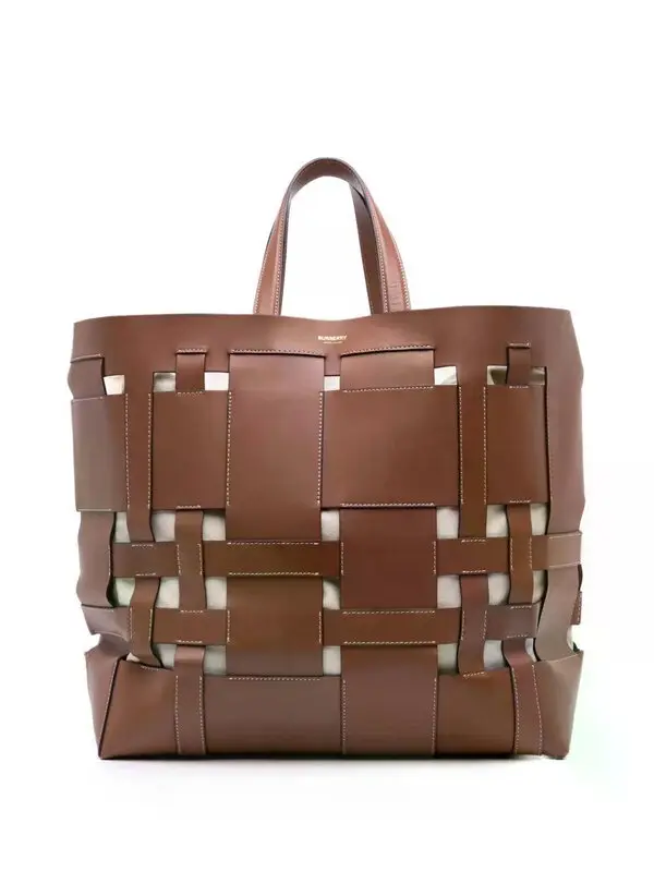 Burberry Pre-owned Large Leather Foster Tote Satchel