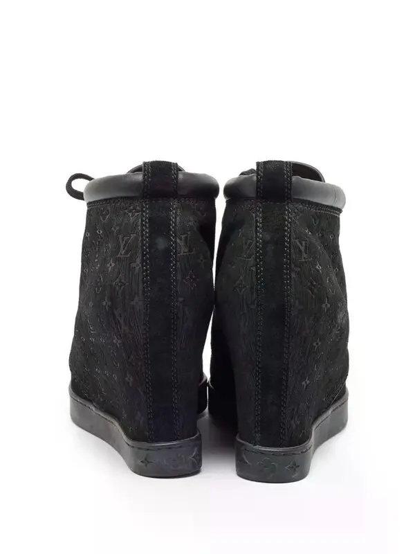 LOUIS VUITTON Leather Wedge Sneakers