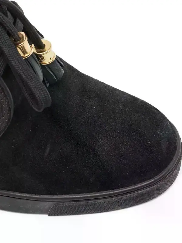 LOUIS VUITTON Leather Wedge Sneakers