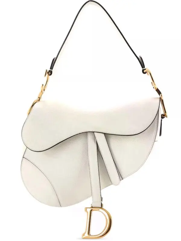 Dior Saddle Handbag Leather Shoulder Bag - Neutrals