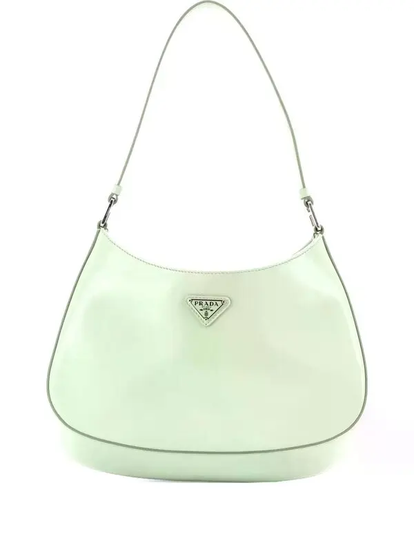 Prada Cleo Shoulder Bag Spazzolato Leather Hobo Bag - Green