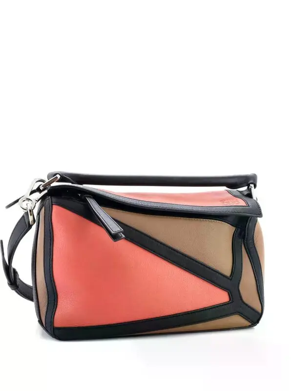 Loewe Puzzle Bag Leather Small Satchel - Orange