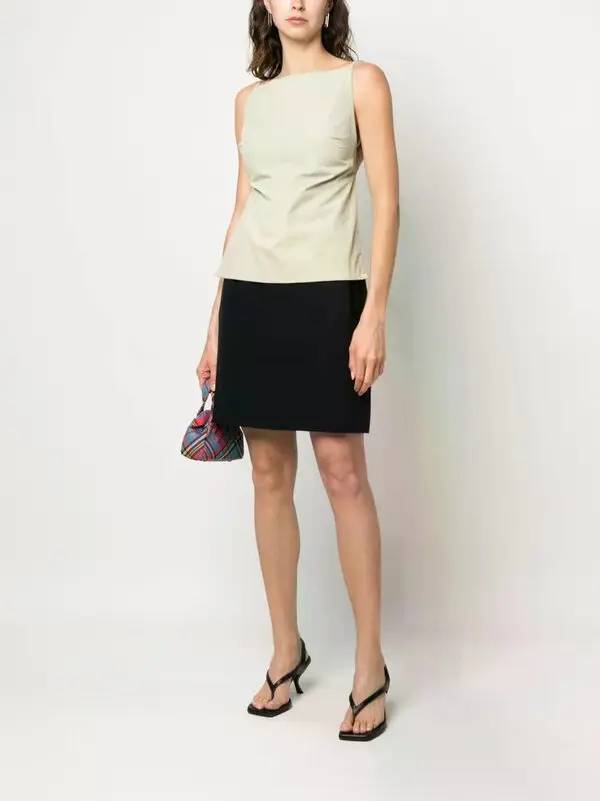 Saint Laurent 1990s High-waisted Pencil Skirt - Blue