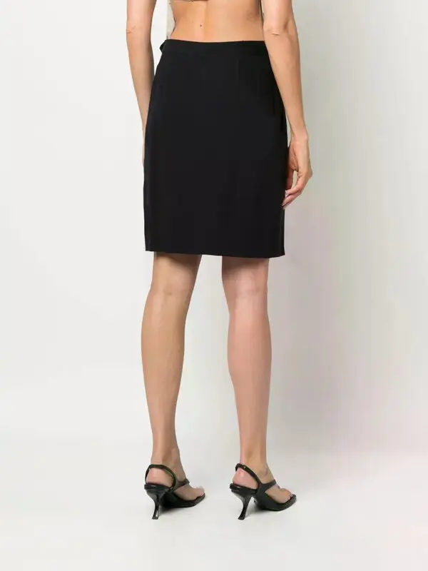 Saint Laurent 1990s High-waisted Pencil Skirt - Blue