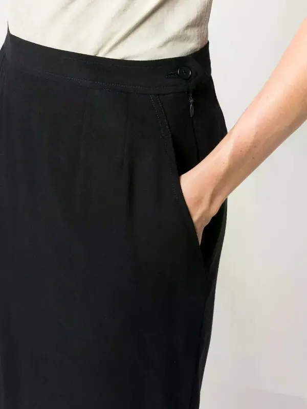 Saint Laurent 1990s High-waisted Pencil Skirt - Blue