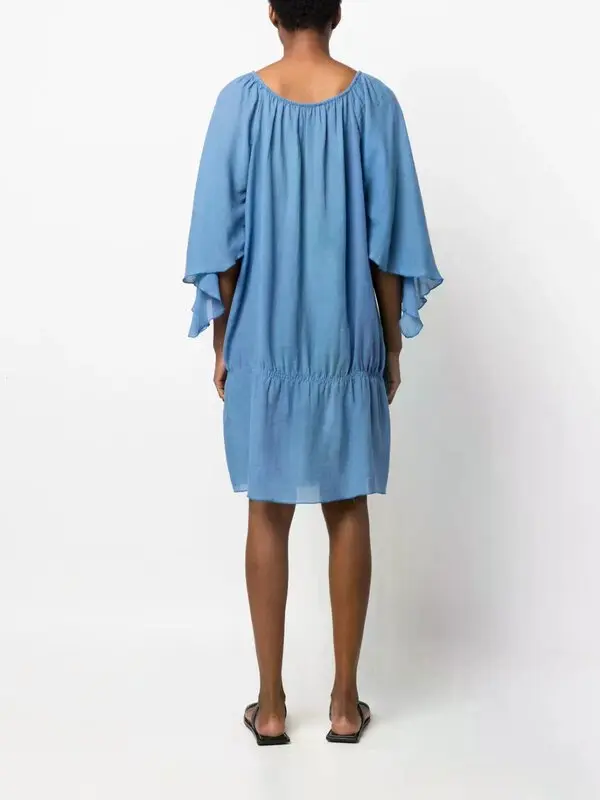 Gianfranco Ferre 2000s Long-sleeved Gathered Dress