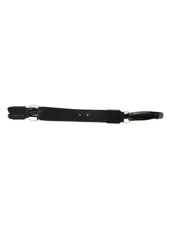 Gianfranco Ferre 2000s Fringed Leather Belt - Black