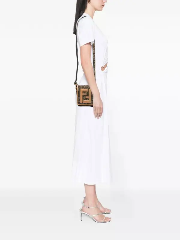 Fendi Mini Ff Zucca Canvas Crossbody Bag