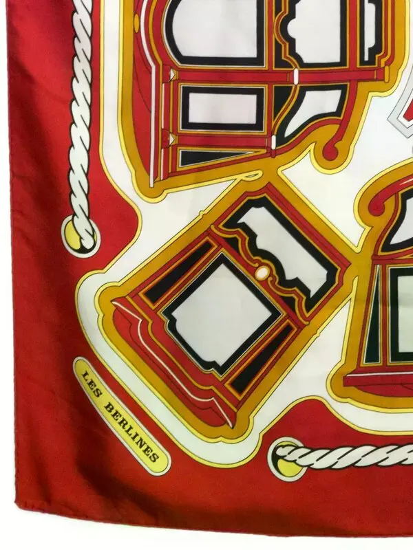 Hermès 1980s Les Berlines Silk Scarf