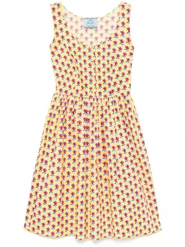 Prada Floral-print Dress