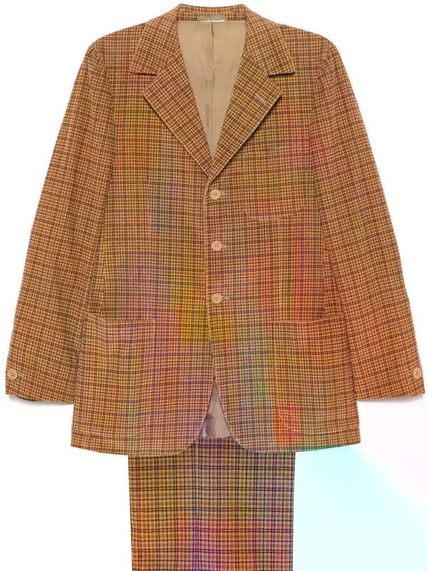 ROMEO GIGLI 1990s Check-pattern Suit - Neutrals