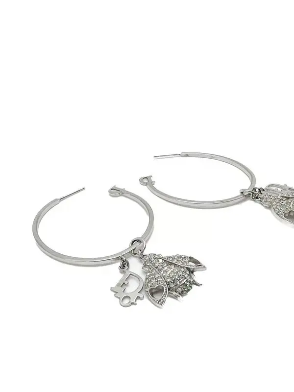 Dior 2000s Logo Hoop Earrings