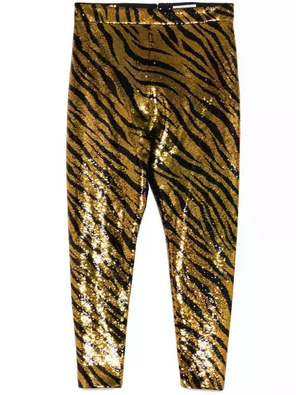 Balenciaga Sequin Stretch-jersey Leggings - Gold