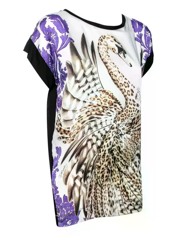 Just Cavalli Swan-print Top