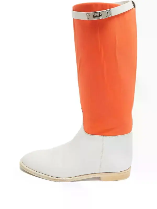 Hermès Colour-block Knee-high Boots