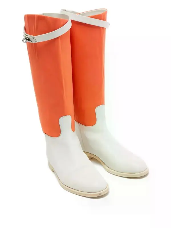 Hermès Colour-block Knee-high Boots