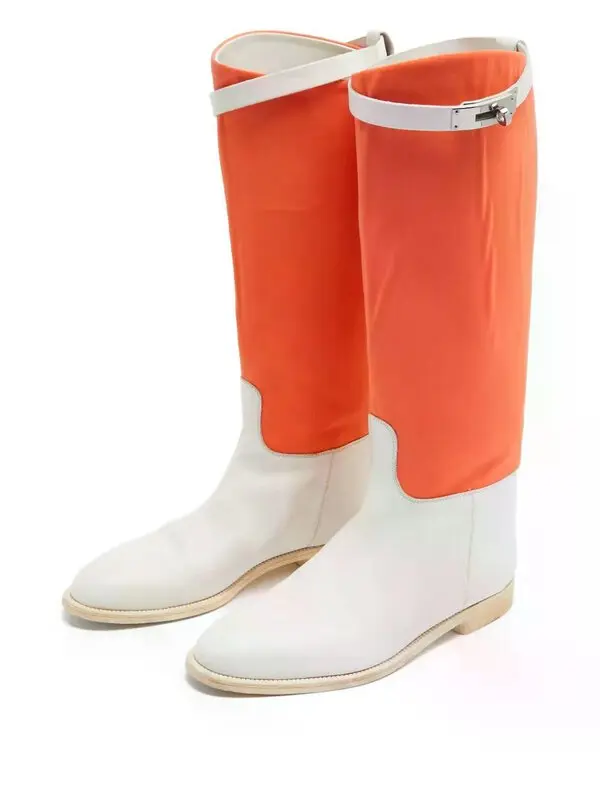 Hermès Colour-block Knee-high Boots