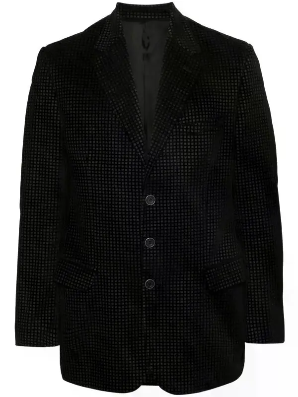 Versace 2000s Checkered Notched Lapels Blazer
