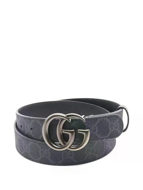 Gucci Gg Supreme Pattern Belt - Grey