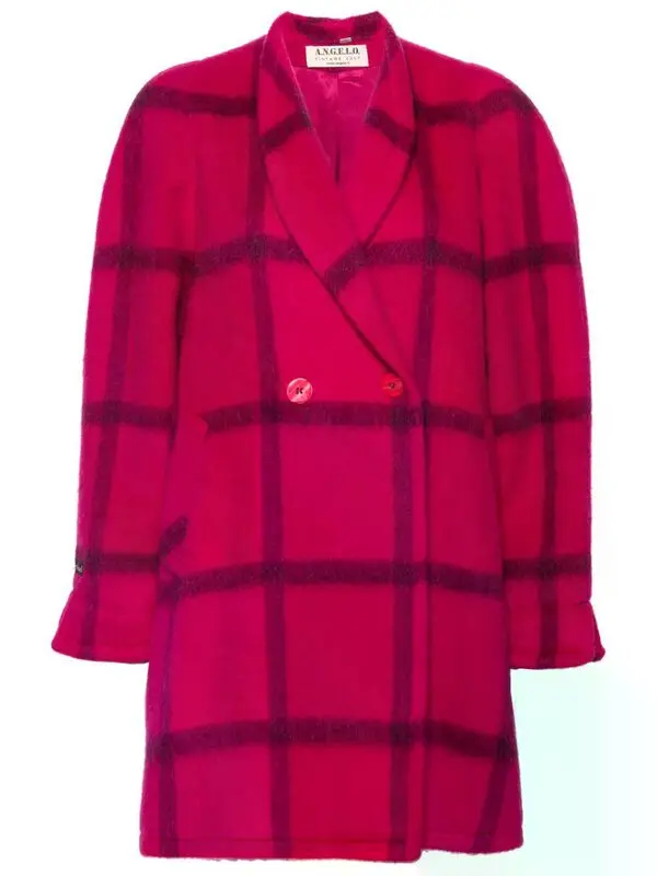A.N.G.E.L.O. VINTAGE CULT 1980s Check-pattern Brushed Coat