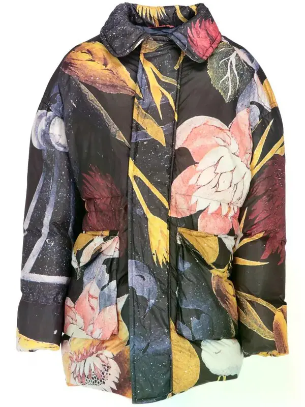 VIVIENNE WESTWOOD Floral-print Coat - Black