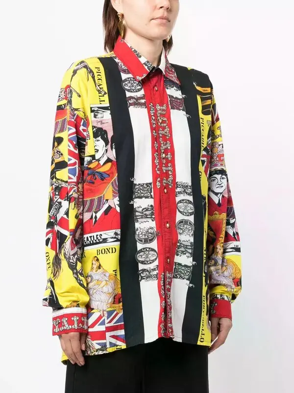 Versace 1990-2000s Graphic-print Cotton Shirt
