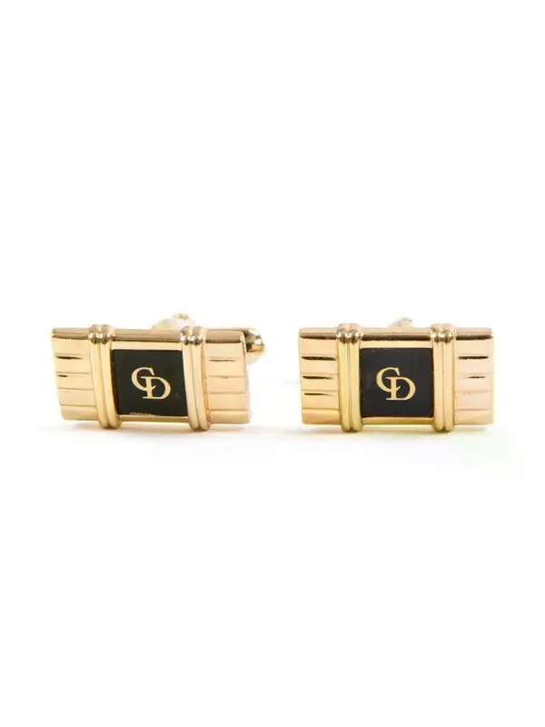 Dior 1990s Cd-logo Cufflinks - Gold