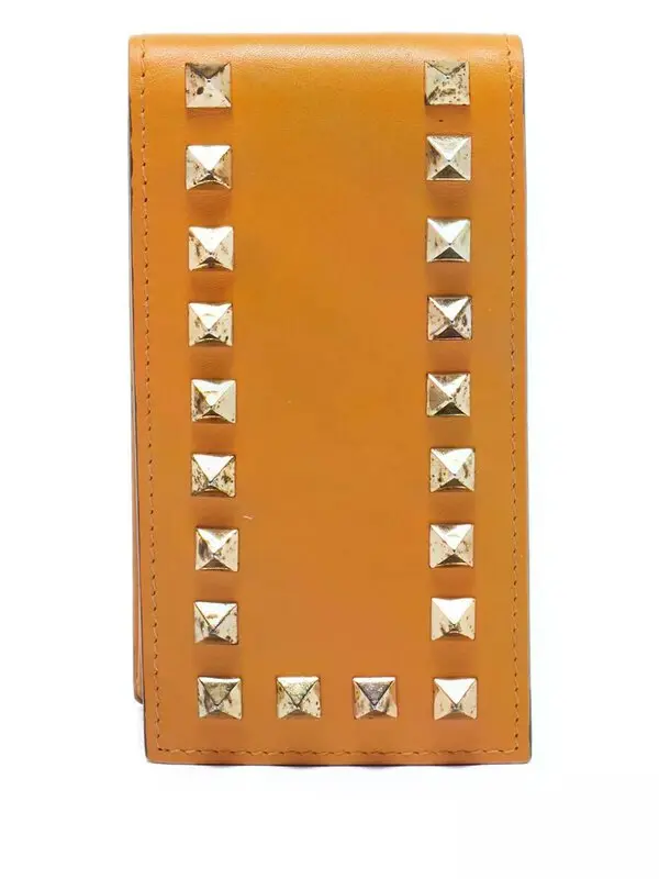 Valentino Garavani Leather Iphone Flip Case - Yellow