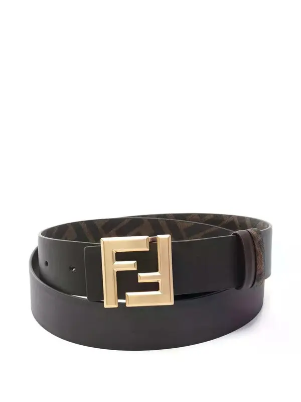 Fendi Ff-logo Buckle Belt - Black