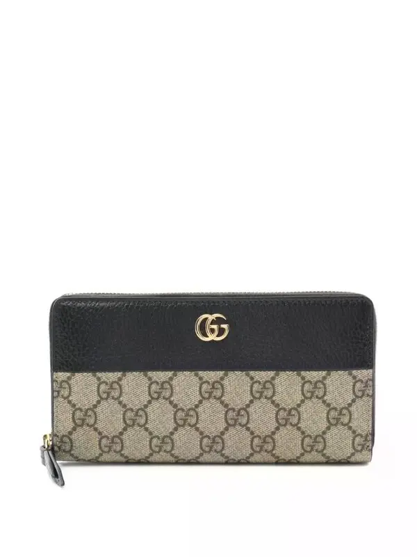 Gucci Monogram Leather Wallet - Neutrals