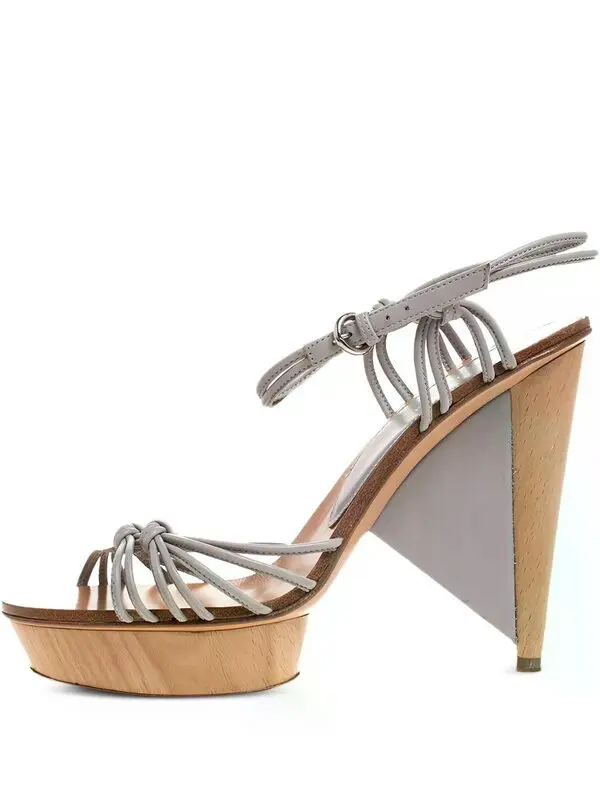 SERGIO ROSSI 125mm Leather Knotted Platform Sandals