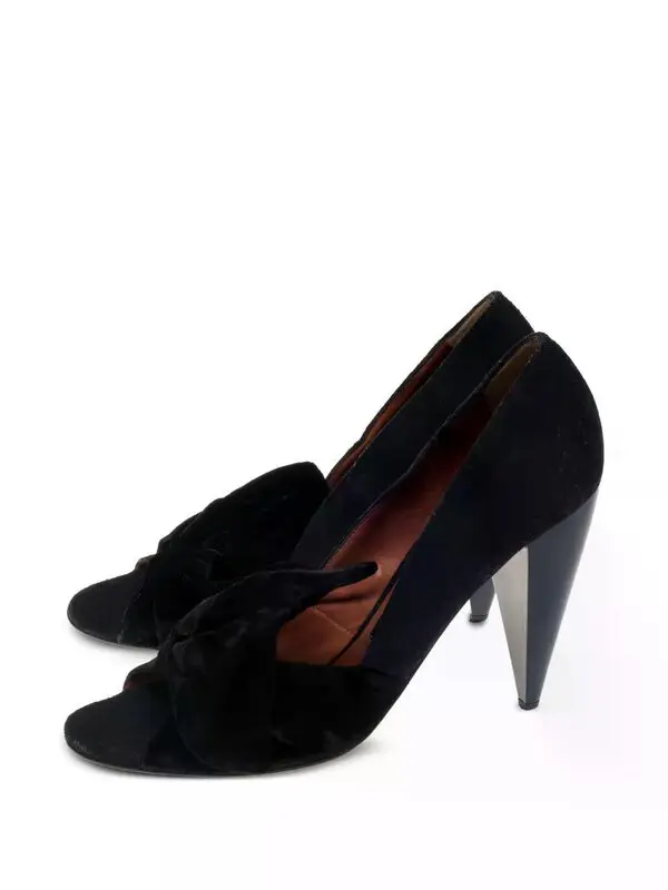 LANVIN 105mm Velvet Bow-detailing Pumps