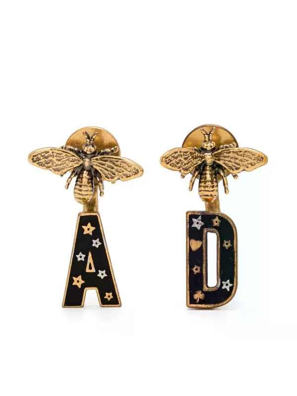 Dior Plated Bee Stud Earrings - Gold