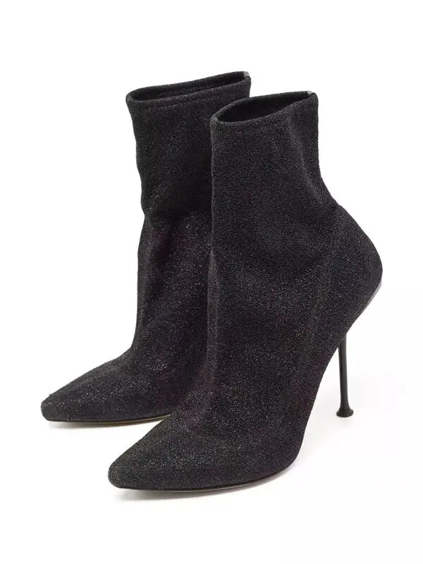 SERGIO ROSSI 125mm Leather Heeled Boots - Black