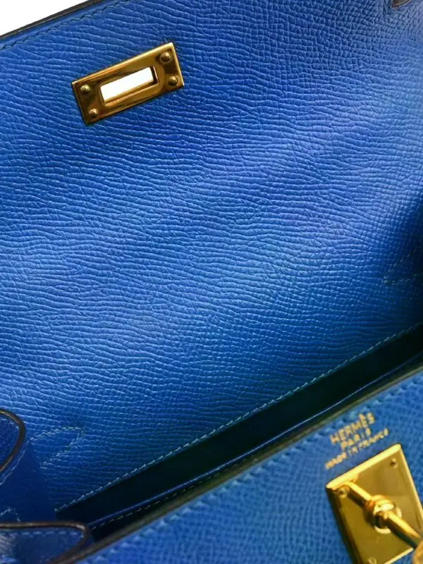 Hermès 1996 Mini Kelly 20 Two-way Handbag - Blue