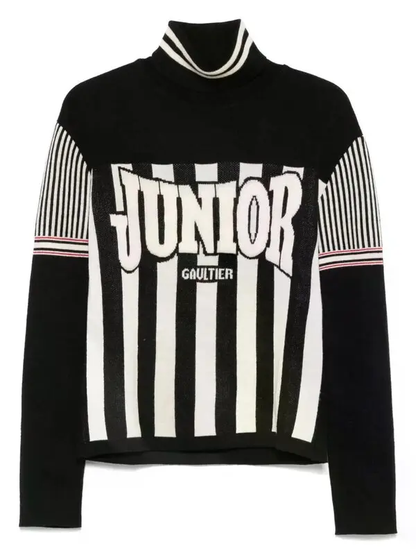 Jean Paul Gaultier 1990s Stripe-detail Sweater - Black