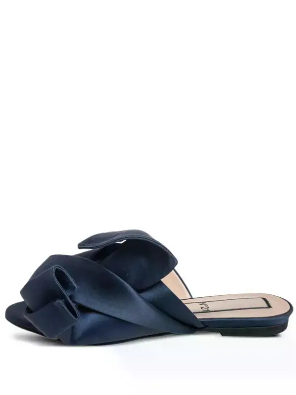 N°21 Knotted Satin Sandals - Blue