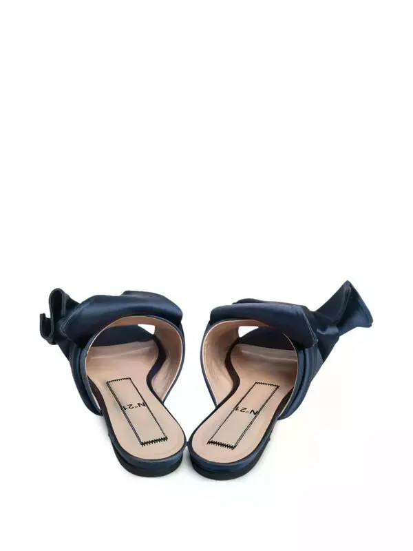 N°21 Knotted Satin Sandals - Blue