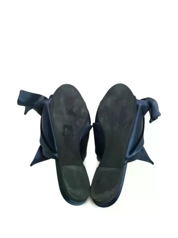 N°21 Knotted Satin Sandals - Blue