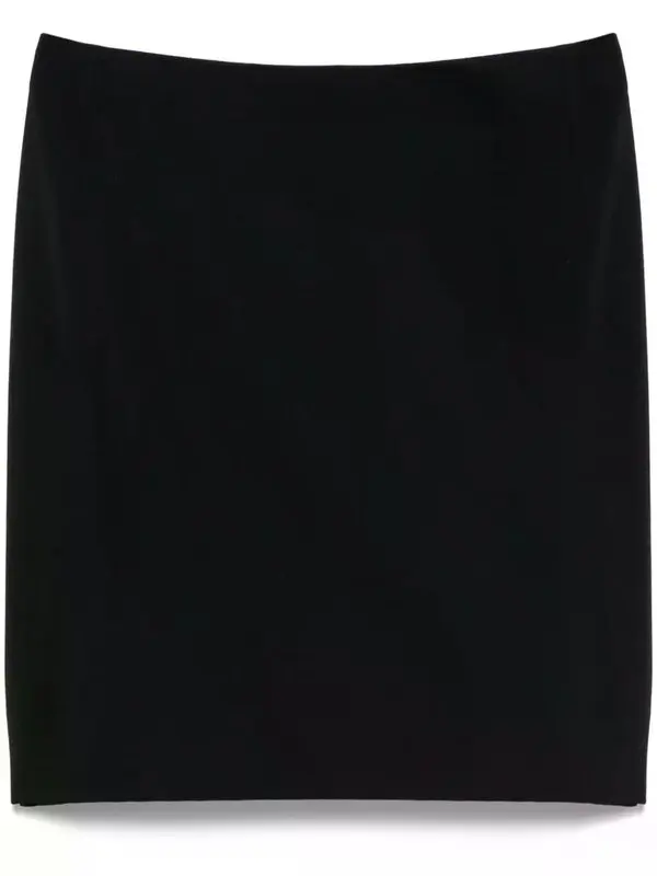 Versace 2000s Wool Mini Skirt - Black