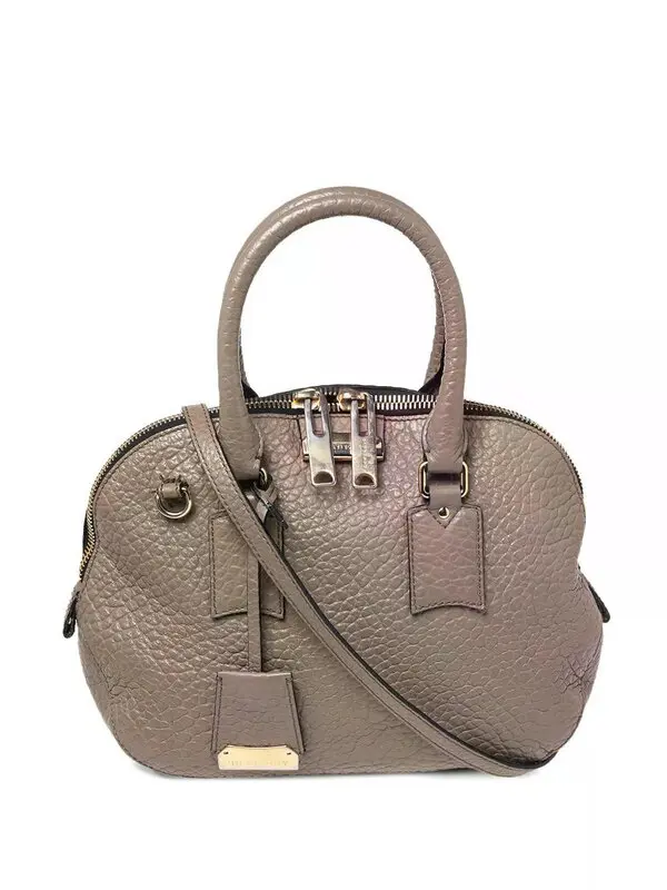 Burberry Orchard Leather Satchel - Grey