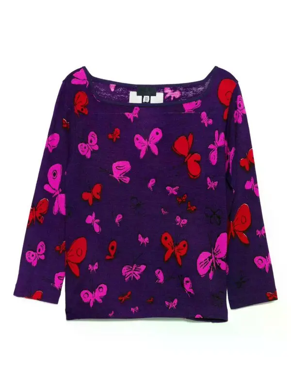 Versace 1998-1999 Butterfly Pattern Jumper