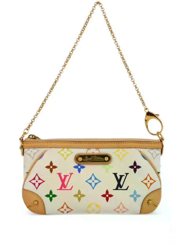 LOUIS VUITTON X Takashi Murakami Pochette Milla Mm Clutch Bag - White