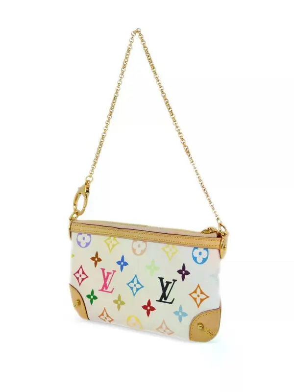 LOUIS VUITTON X Takashi Murakami Pochette Milla Mm Clutch Bag - White