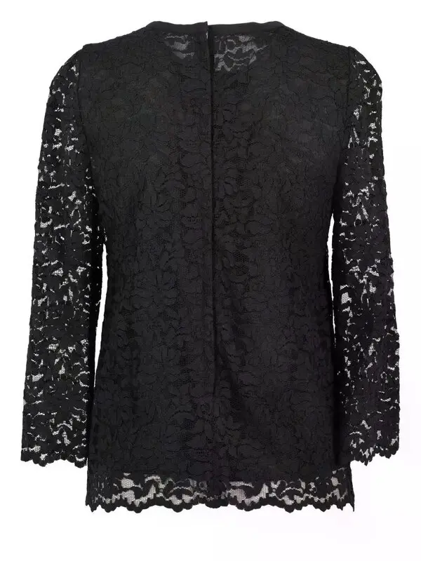 Dolce & Gabbana Lace-overlay Bow-detailed Blouse