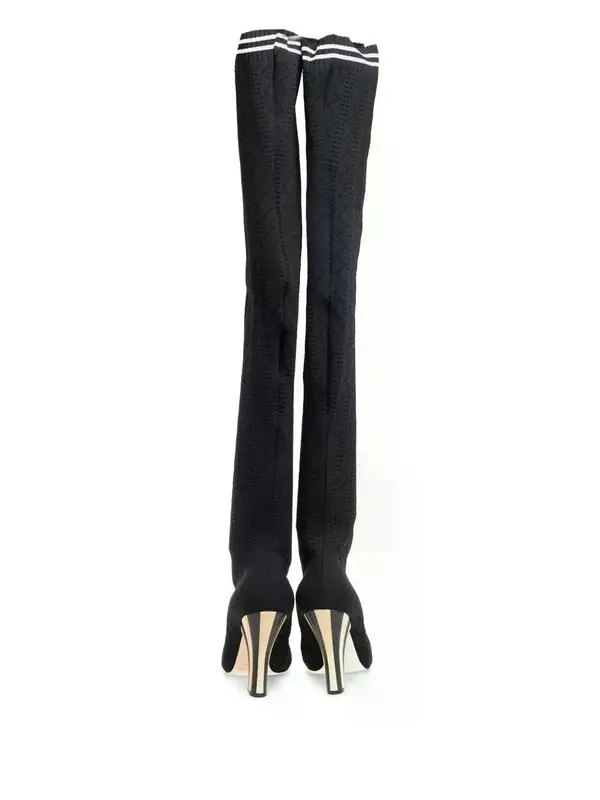 Fendi 115mm Lace-up Thigh-high Boots