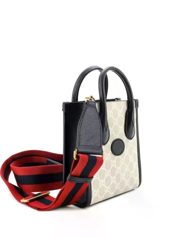 Gucci Ophidia Interlocking G Patch Gg Coated Canvas Mini Tote Bag
