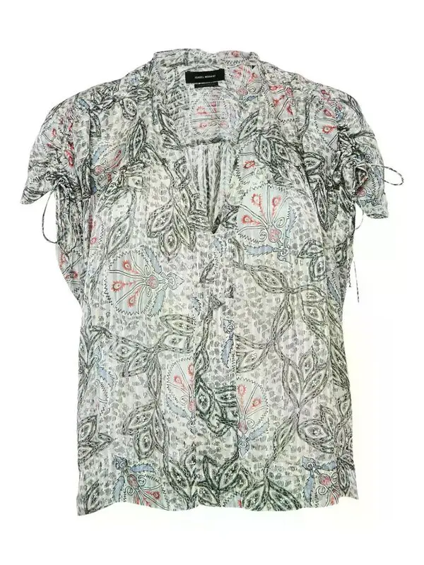 ISABEL MARANT VINTAGE Vintage Isabel Marant Paisley-print Silk Blouse