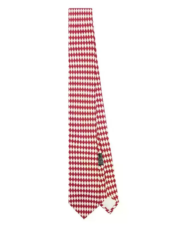 Dolce & Gabbana 2000s Diamond-jacquard Tie - Red