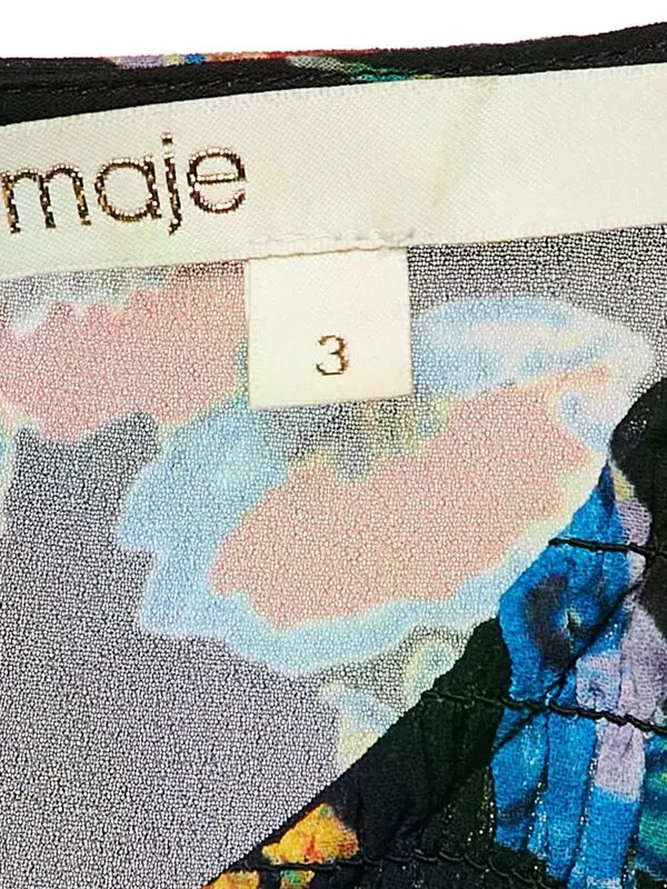 Maje Floral-print Smocked Blouse
